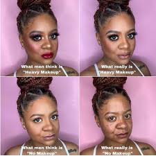 Do you agree? What men think heavy makeup is vs what no makeup really ...